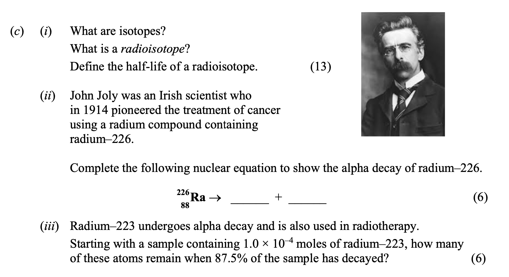 Radioactivity | Chemistry | Topic Questions | Leaving Certificate